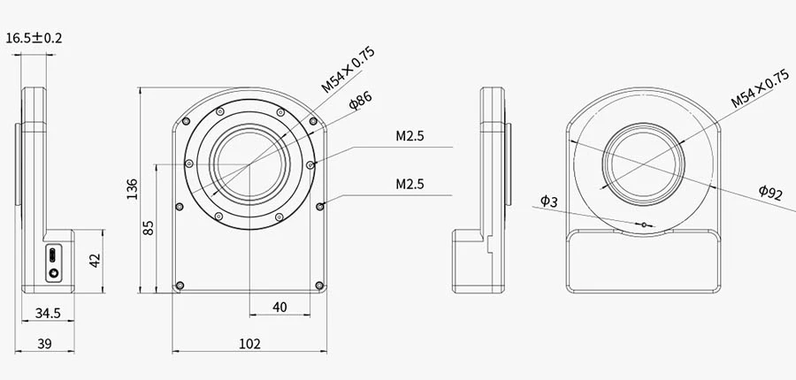 ZWO CAA Rotator - Camera Angle Adjuster - Widescreen Centre