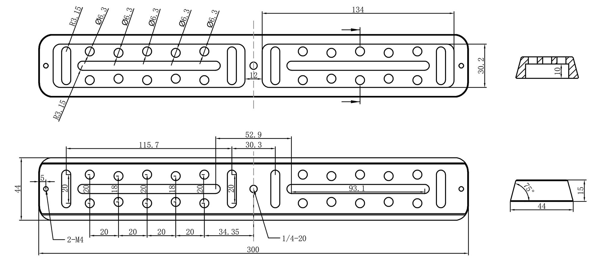 Askar Vixen-Style Universal Dovetail Plate - Widescreen Centre