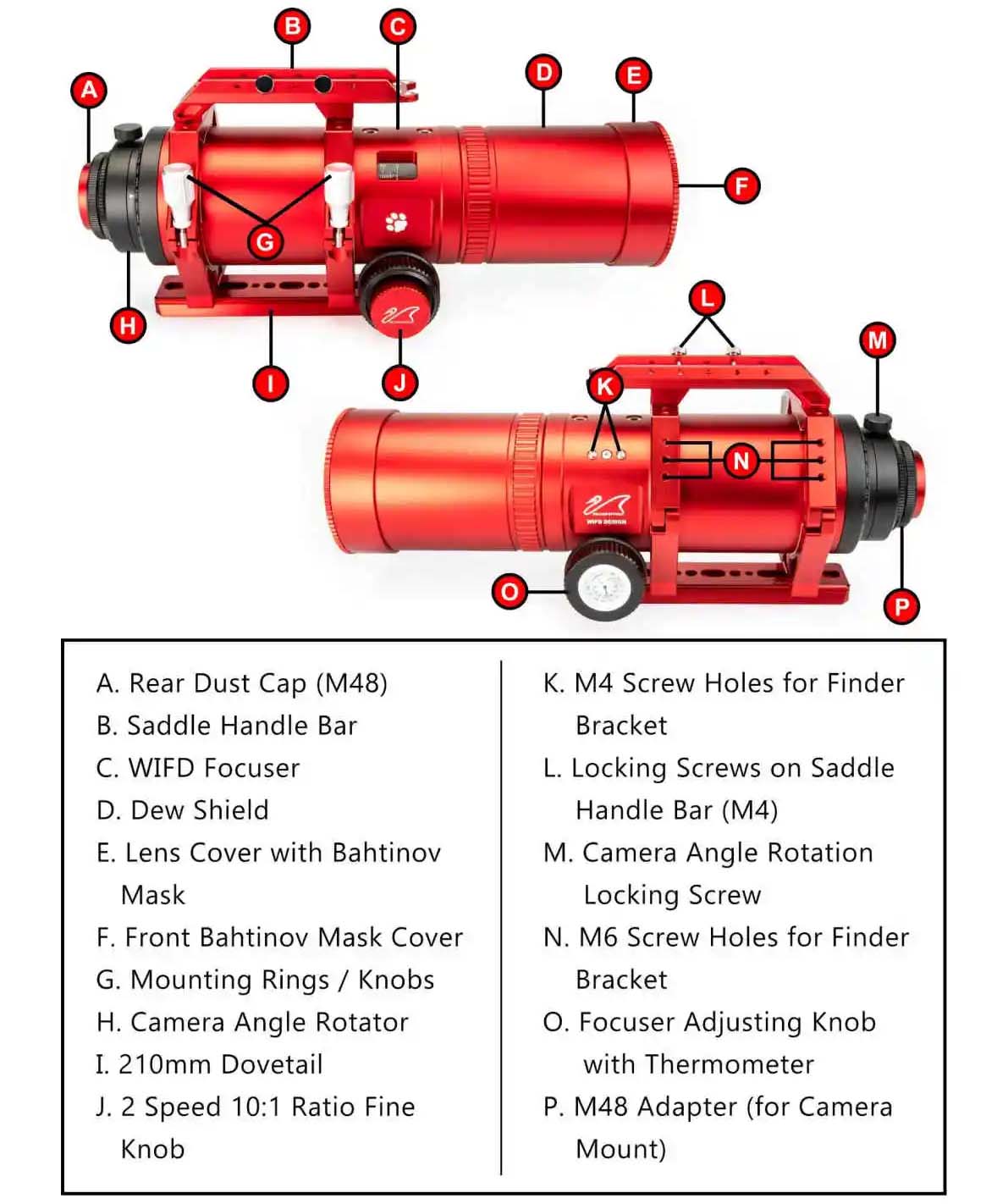 William Optics RedCat 71 II WIFD Telescope - Widescreen Centre
