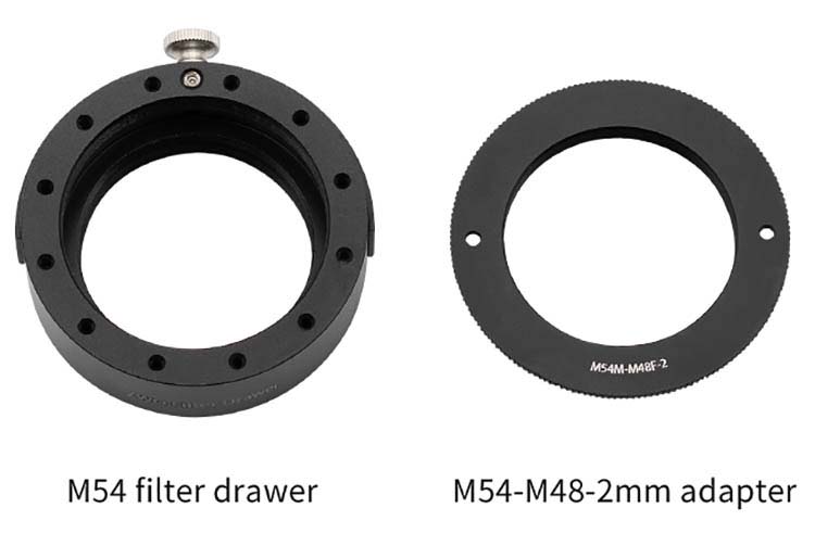 ZWO 2" Filter Drawer with M54 male / M54 female Connections ...